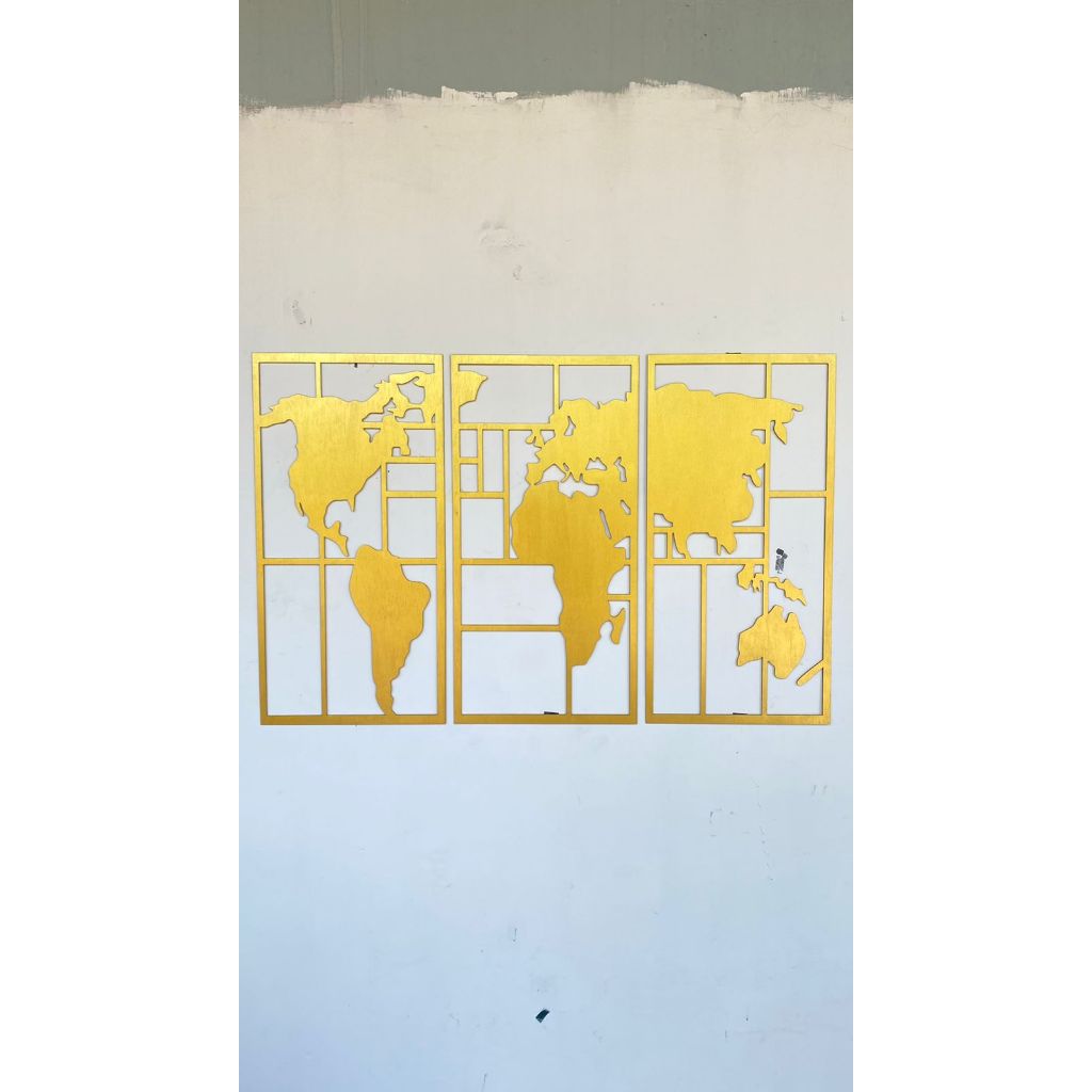 Hiasan Dinding Peta Dunia Dekorasi Dinding Walldecor Dekorasi Rumah ...